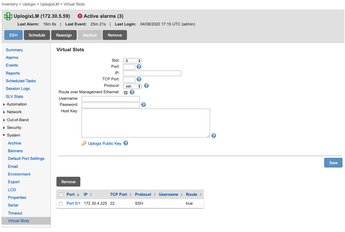 Virtual Ports - Control Center User Guide